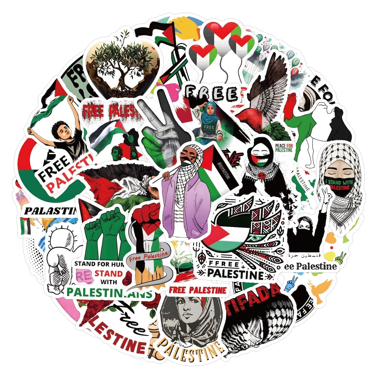 Free Palestine Sticker Pack Collection – Biilady