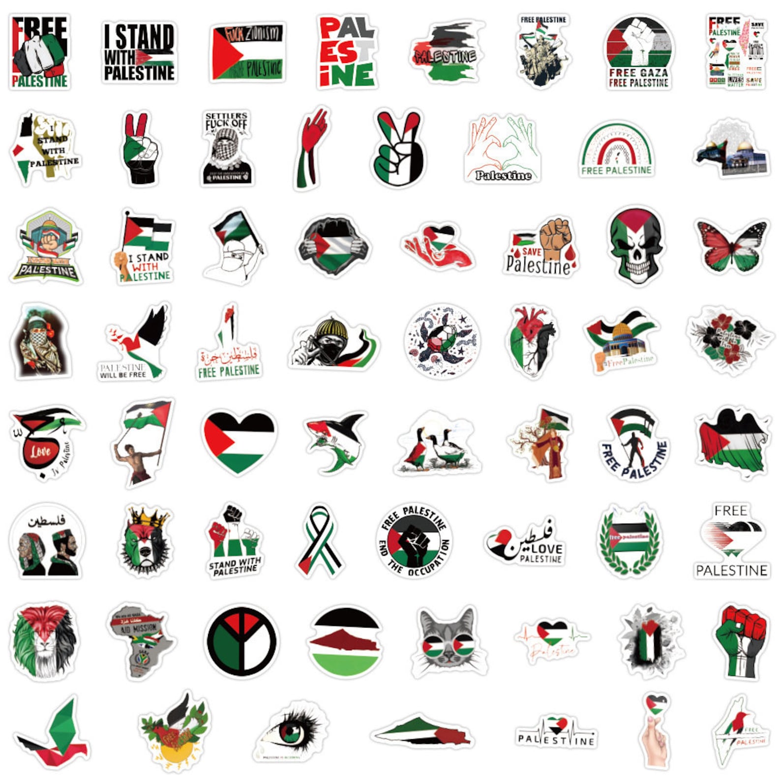Free Palestine Sticker Pack Collection – Biilady